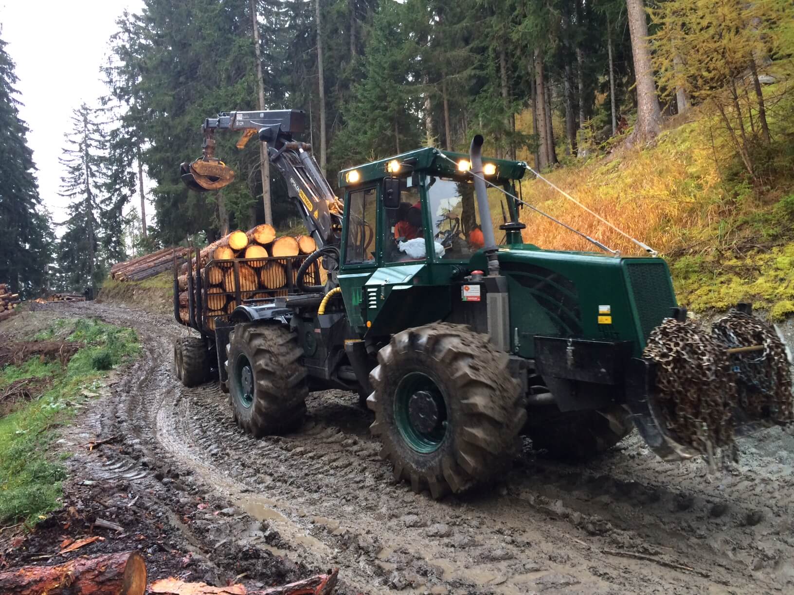 Travaux Forestiers en Valais - Cône de Thyon